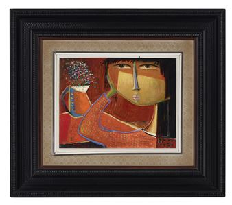 Ángel Botello | Girl in Red (1982) | MutualArt