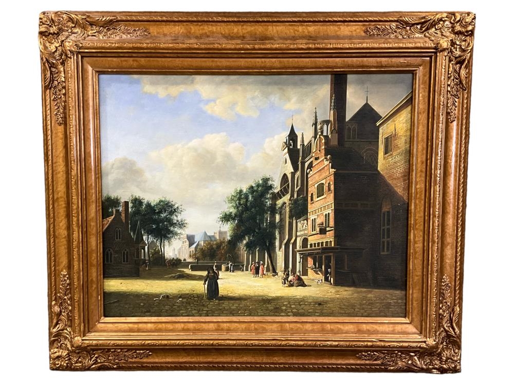 Jan van der Heyden | A wooded landscape with a figure in a park | MutualArt