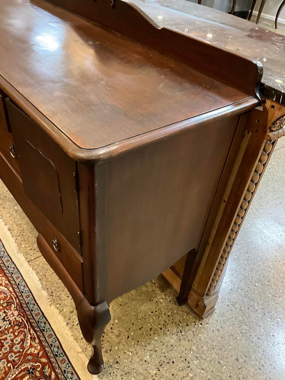 Unknown | 19020's Mahogany Queen Anne Style Server 43 x 54 x 20 in ...