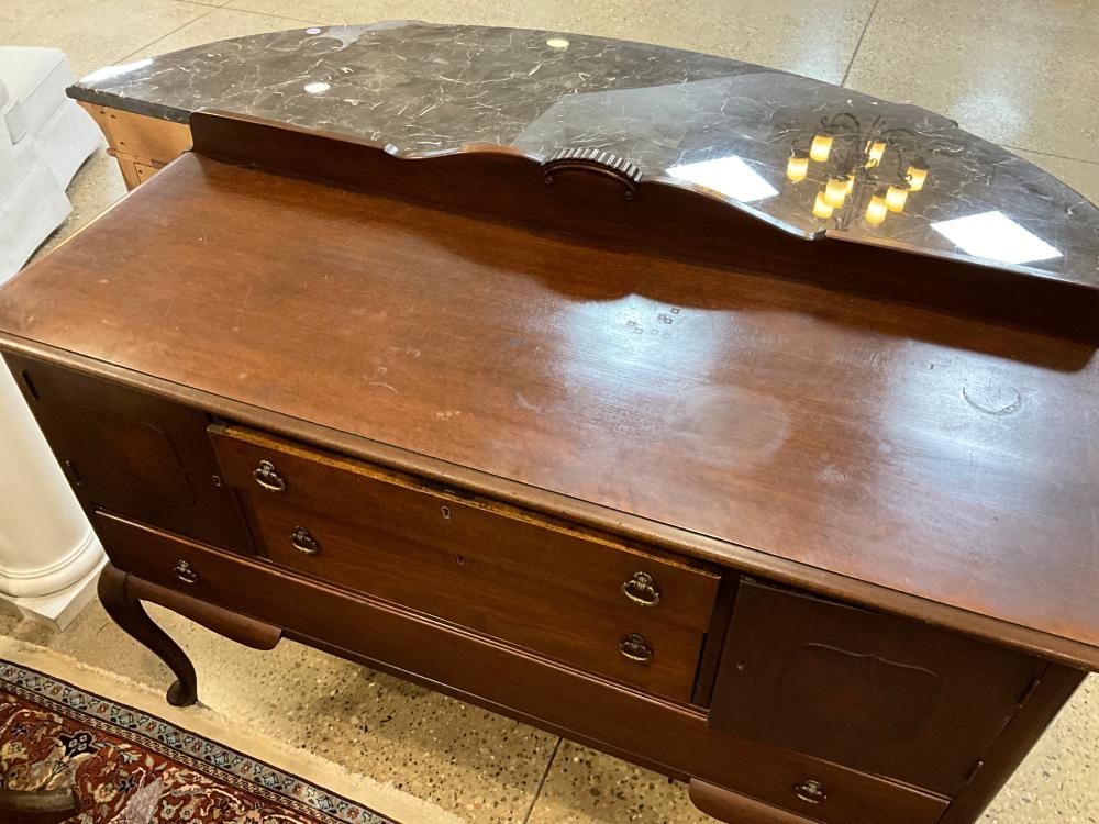 Unknown | 19020's Mahogany Queen Anne Style Server 43 x 54 x 20 in ...