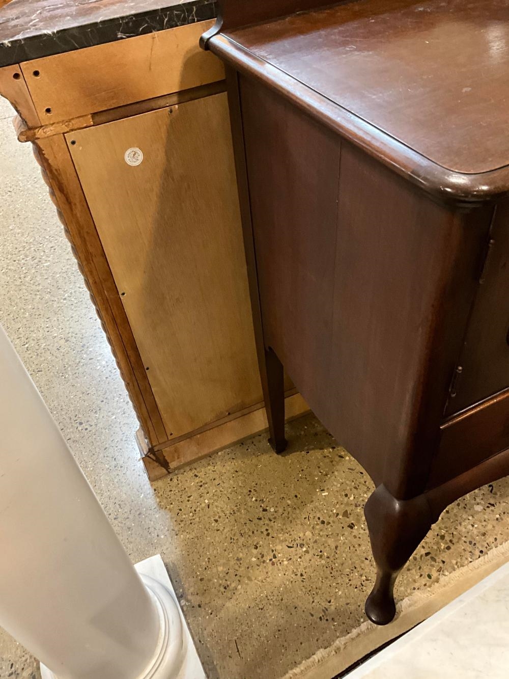 Unknown | 19020's Mahogany Queen Anne Style Server 43 x 54 x 20 in ...