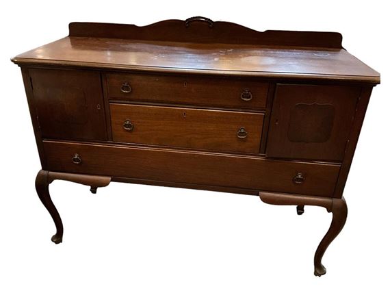 Unknown | 19020's Mahogany Queen Anne Style Server 43 x 54 x 20 in ...