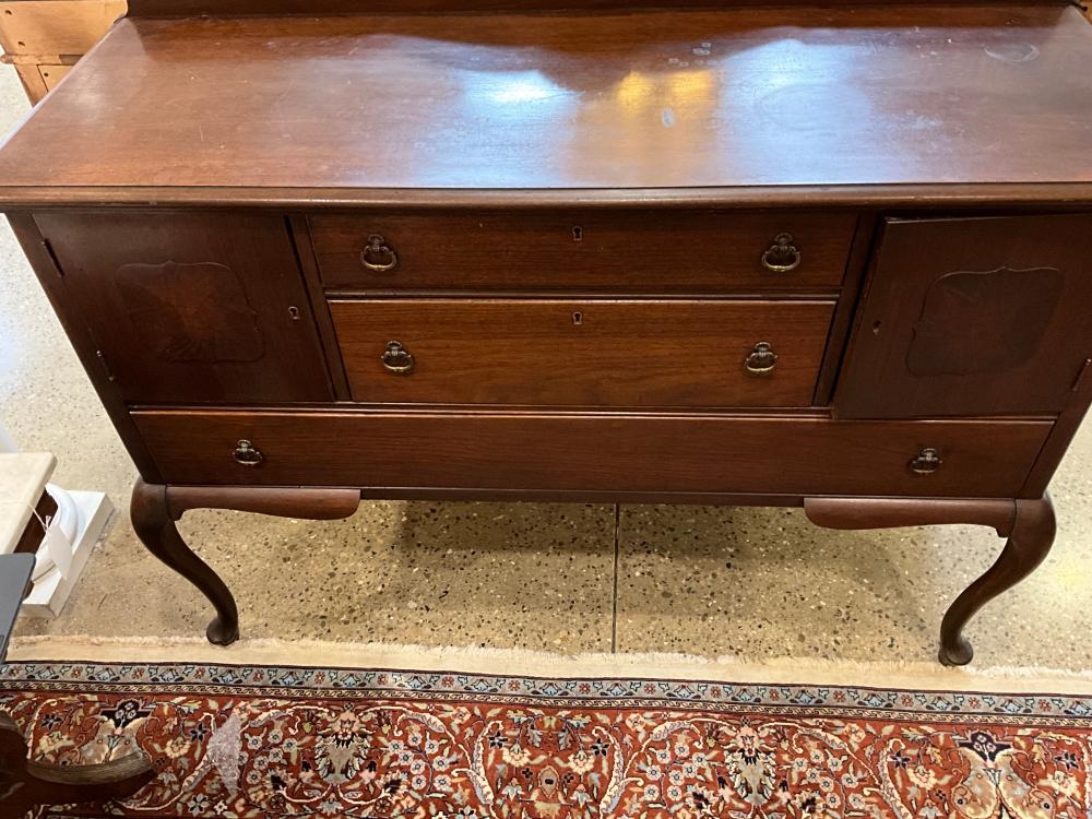 Unknown | 19020's Mahogany Queen Anne Style Server 43 x 54 x 20 in ...