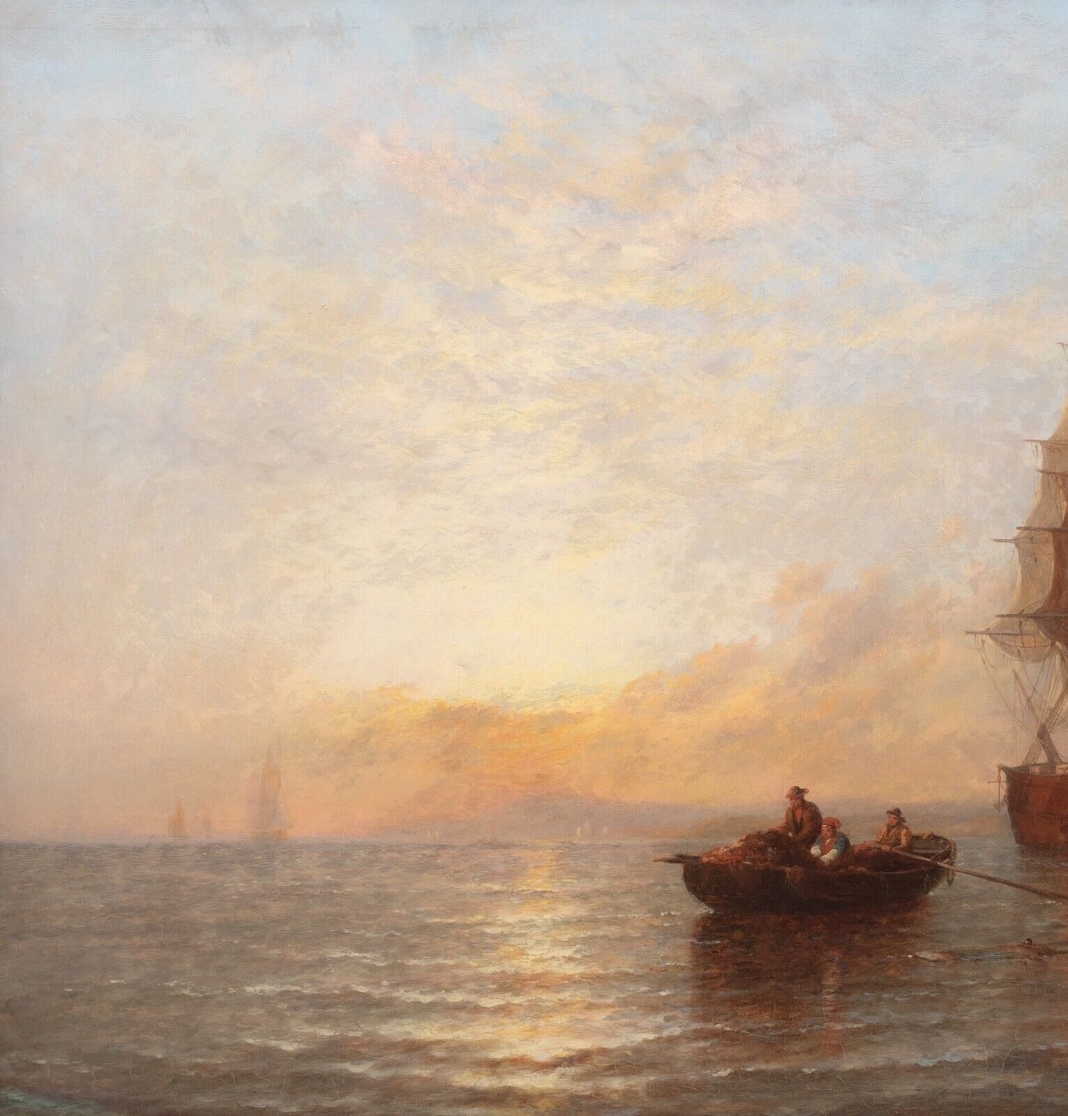 George Clark Stanton | SUNSET SHIPS SEASCAPE (19th Century) | MutualArt