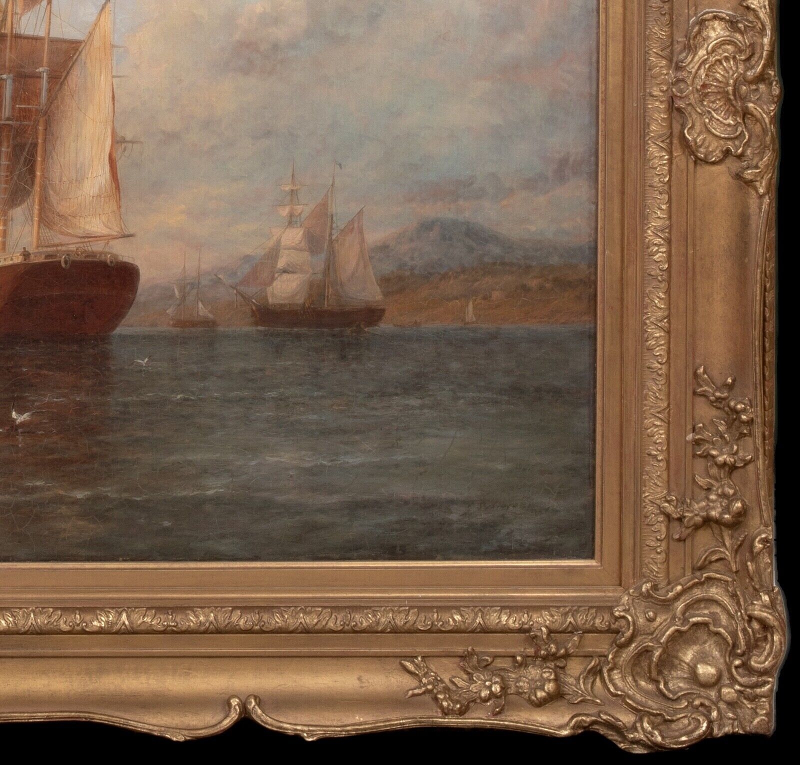 George Clark Stanton | SUNSET SHIPS SEASCAPE (19th Century) | MutualArt