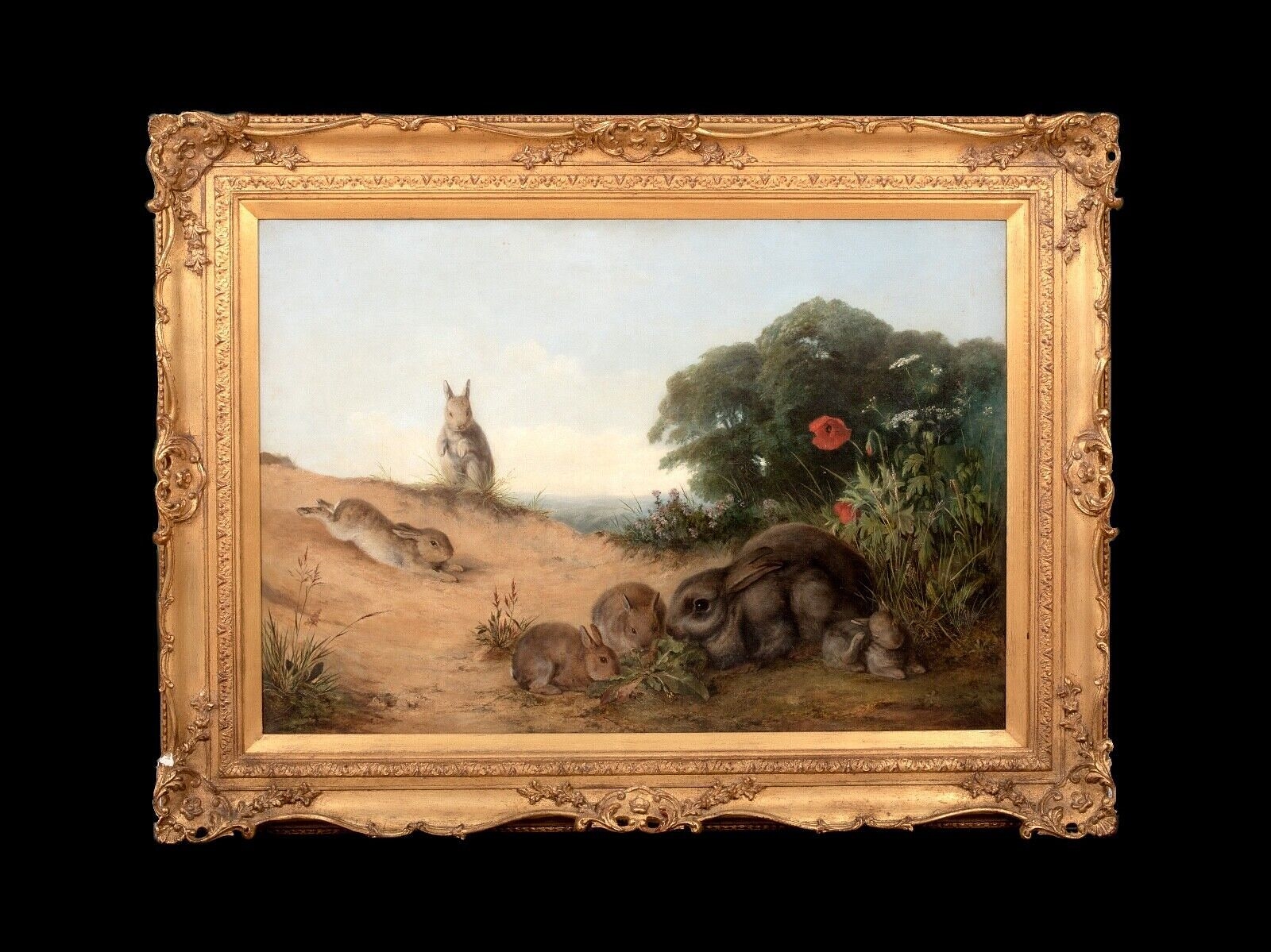 Henry Barnard Gray | THE RABBIT FAMILY (19th Century) | MutualArt