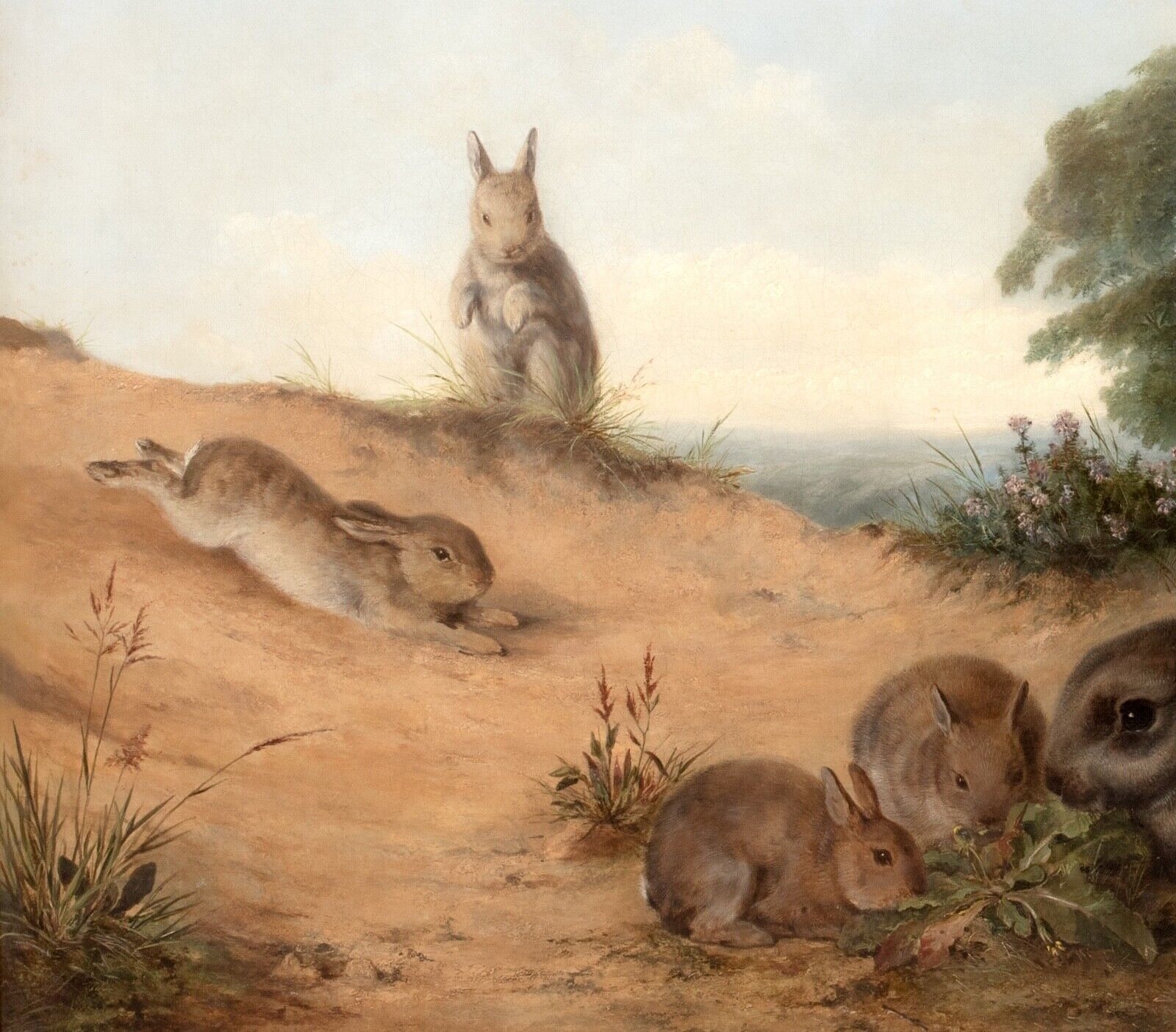 Henry Barnard Gray | THE RABBIT FAMILY (19th Century) | MutualArt