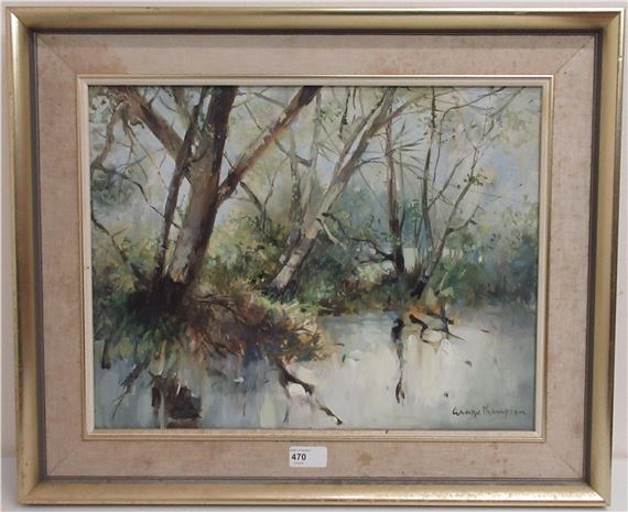 George Thompson | Wooded River Landscape | MutualArt