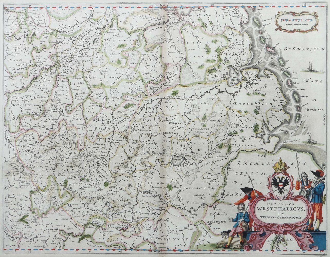 Johan Blaeu | Circulus westfalicus sive germaniae inferioris, Karte des ...