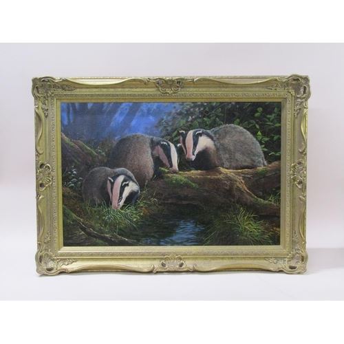 Stephen Cummins | Stephen Cummins - Three badges at a pool | MutualArt