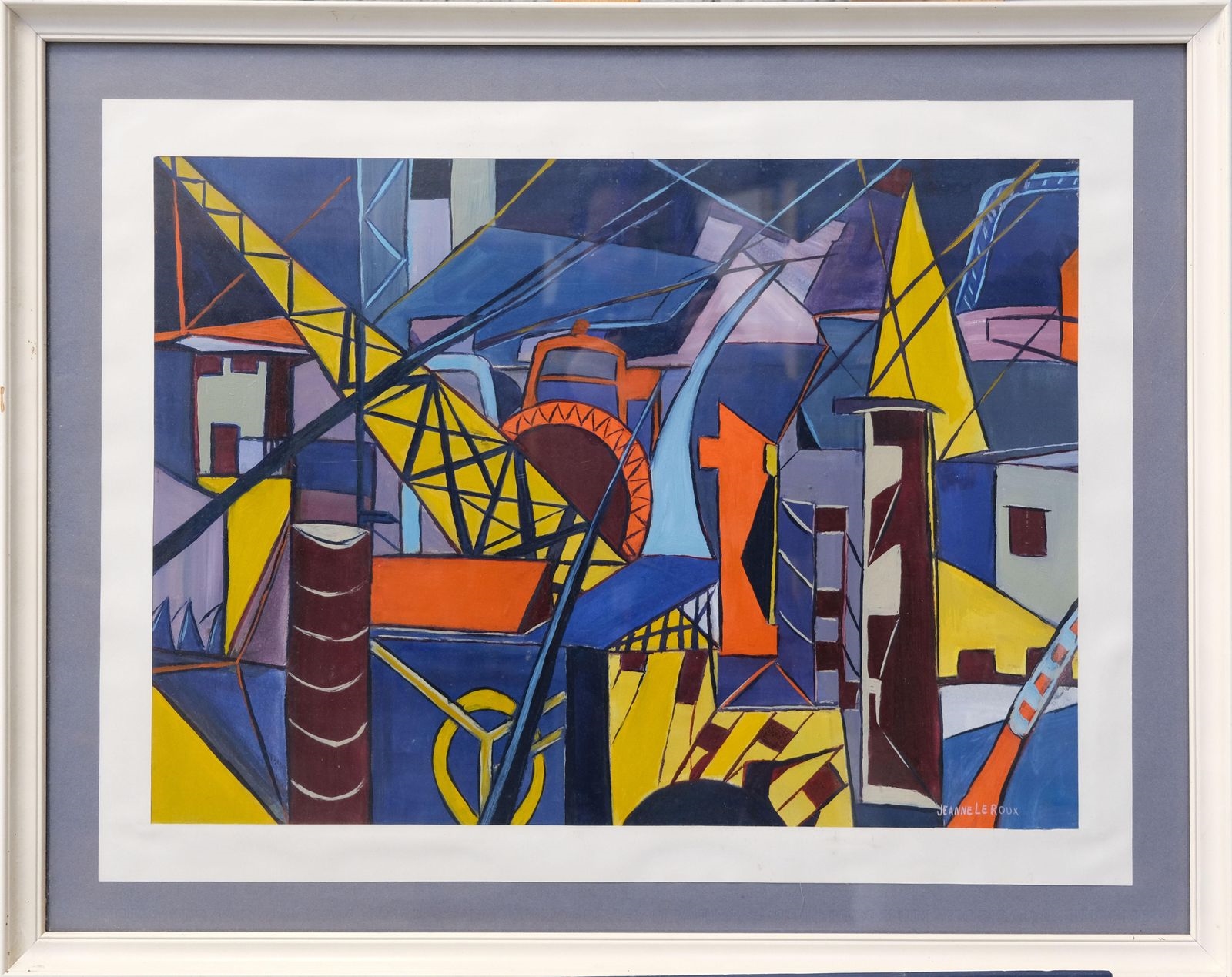 Jeanne Le Roux | Paysage cubiste | MutualArt