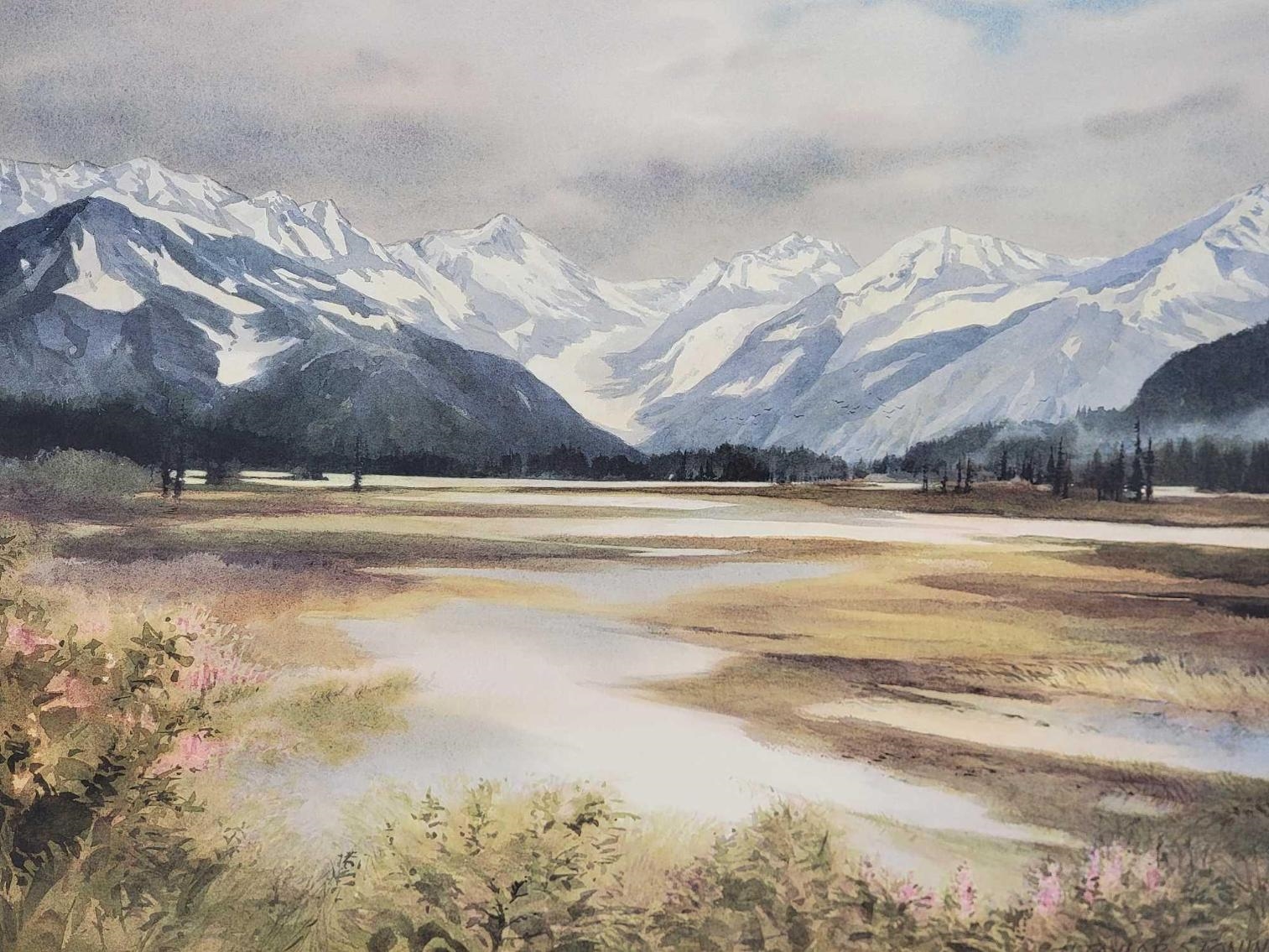 Nancy Taylor Stonington | Chugach Mountains from Turnagain Arm | MutualArt