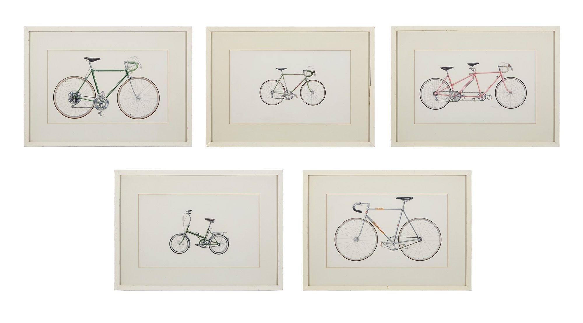 Alex Ebel | Playboy | Alex Ebel Five Bicycles Drawings (1971) | MutualArt