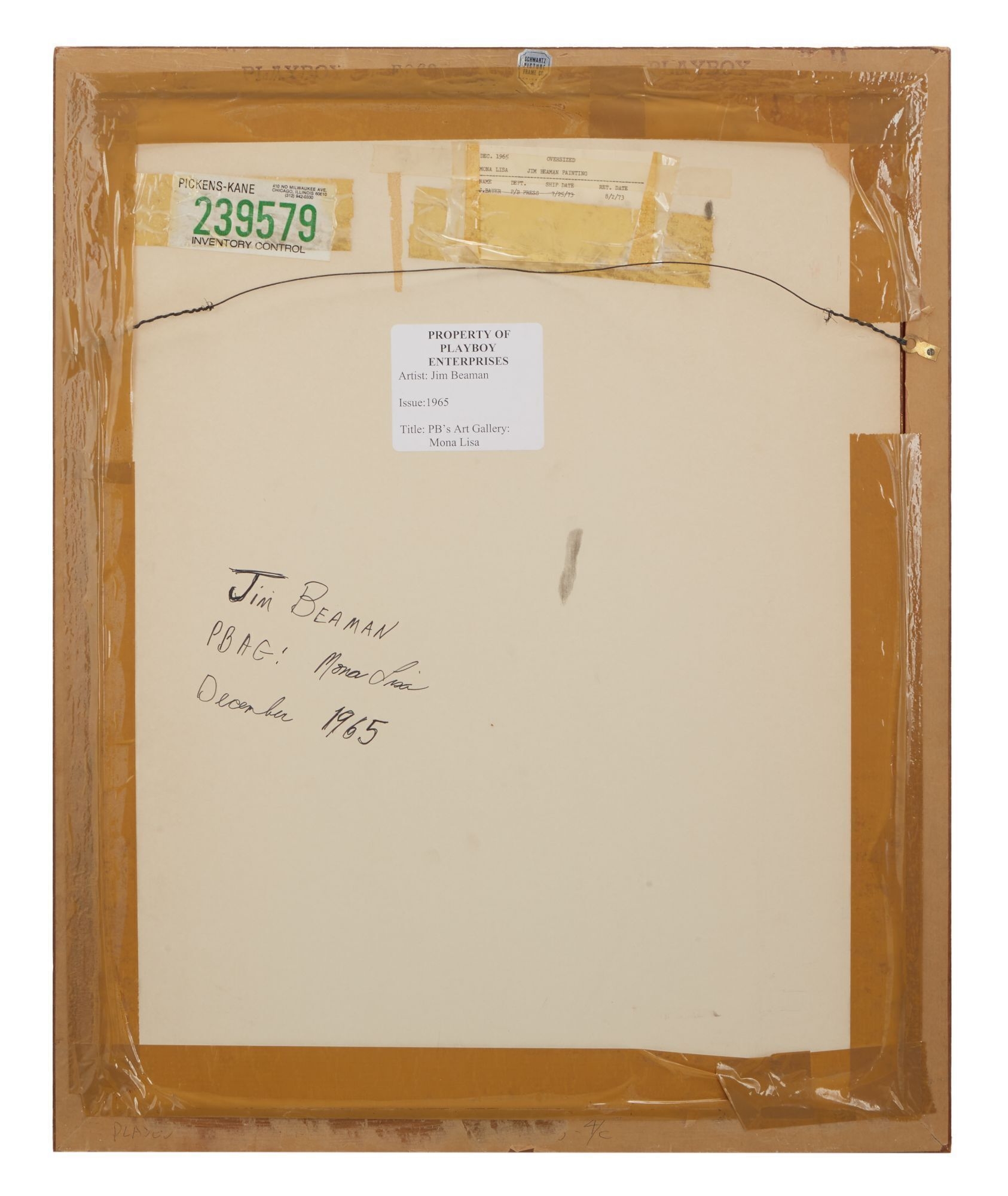 Jim Beaman | Playboy | Jim Beaman Mona Lisa Painting (1965) | MutualArt