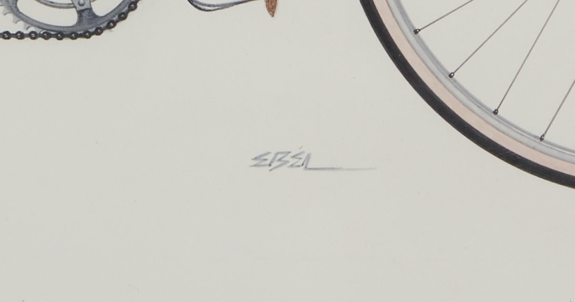 Alex Ebel | Playboy | Alex Ebel Five Bicycles Drawings (1971) | MutualArt