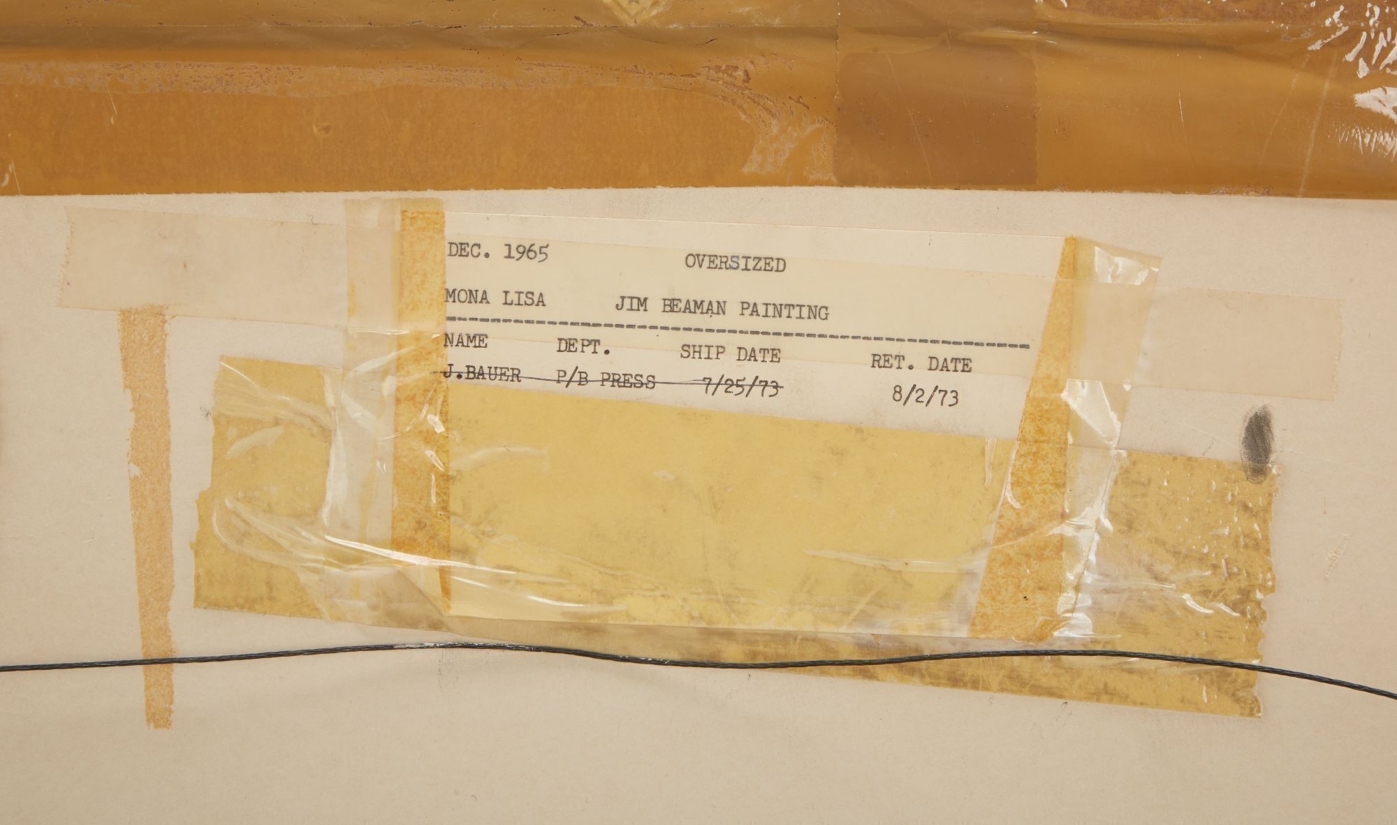 Jim Beaman | Playboy | Jim Beaman Mona Lisa Painting (1965) | MutualArt