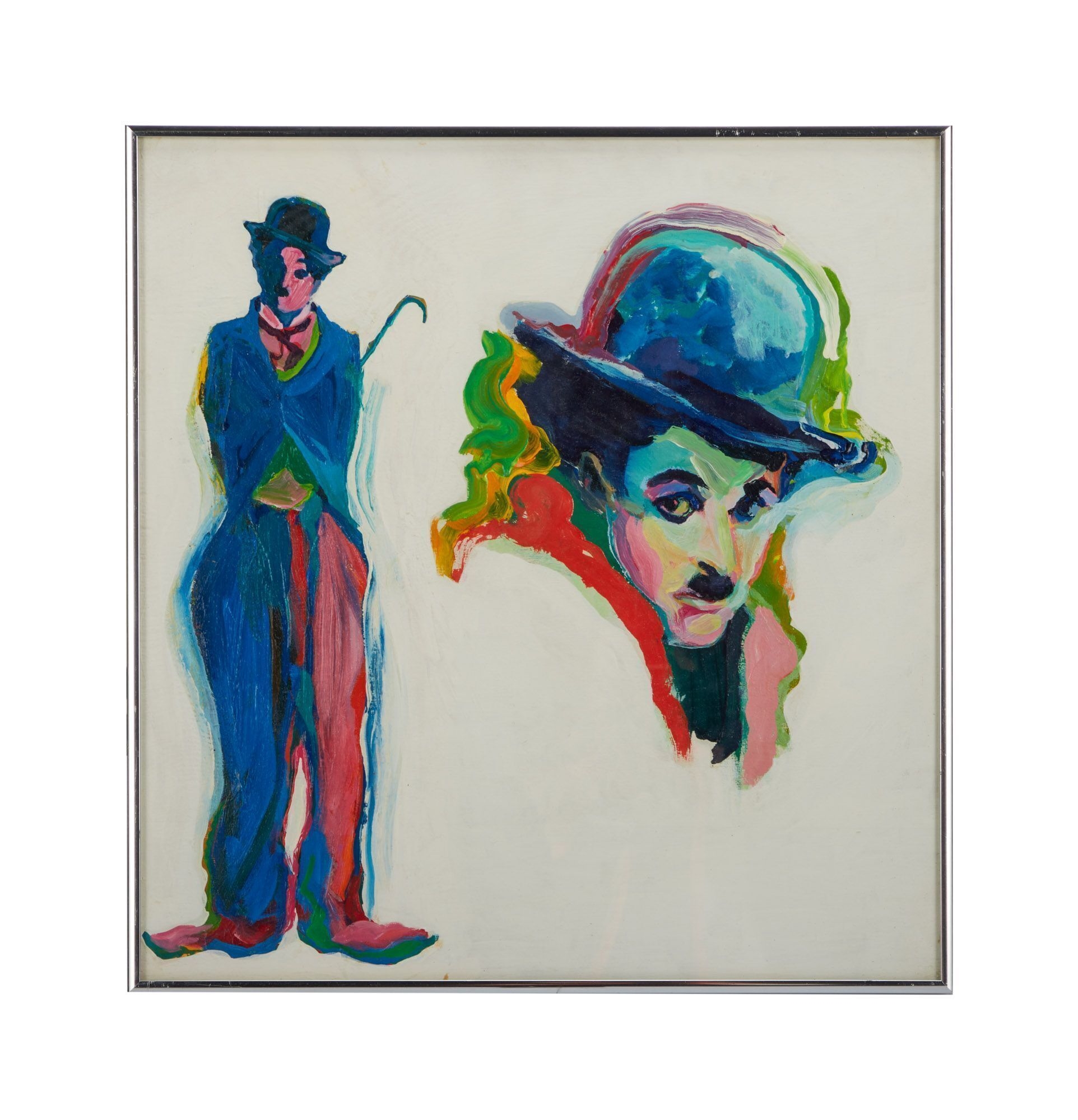 Barry Geller | Playboy | Barry Geller Charlie Chaplin Painting (20th Century) | MutualArt
