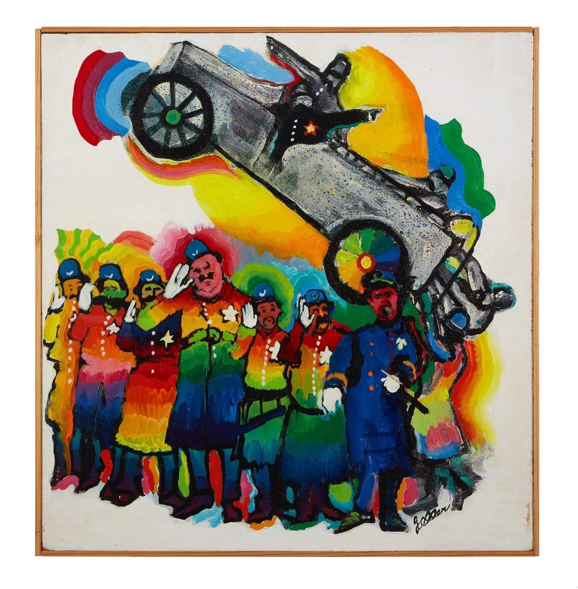 Barry Geller | Playboy | Barry Geller Keystone Cops Painting (20th ...