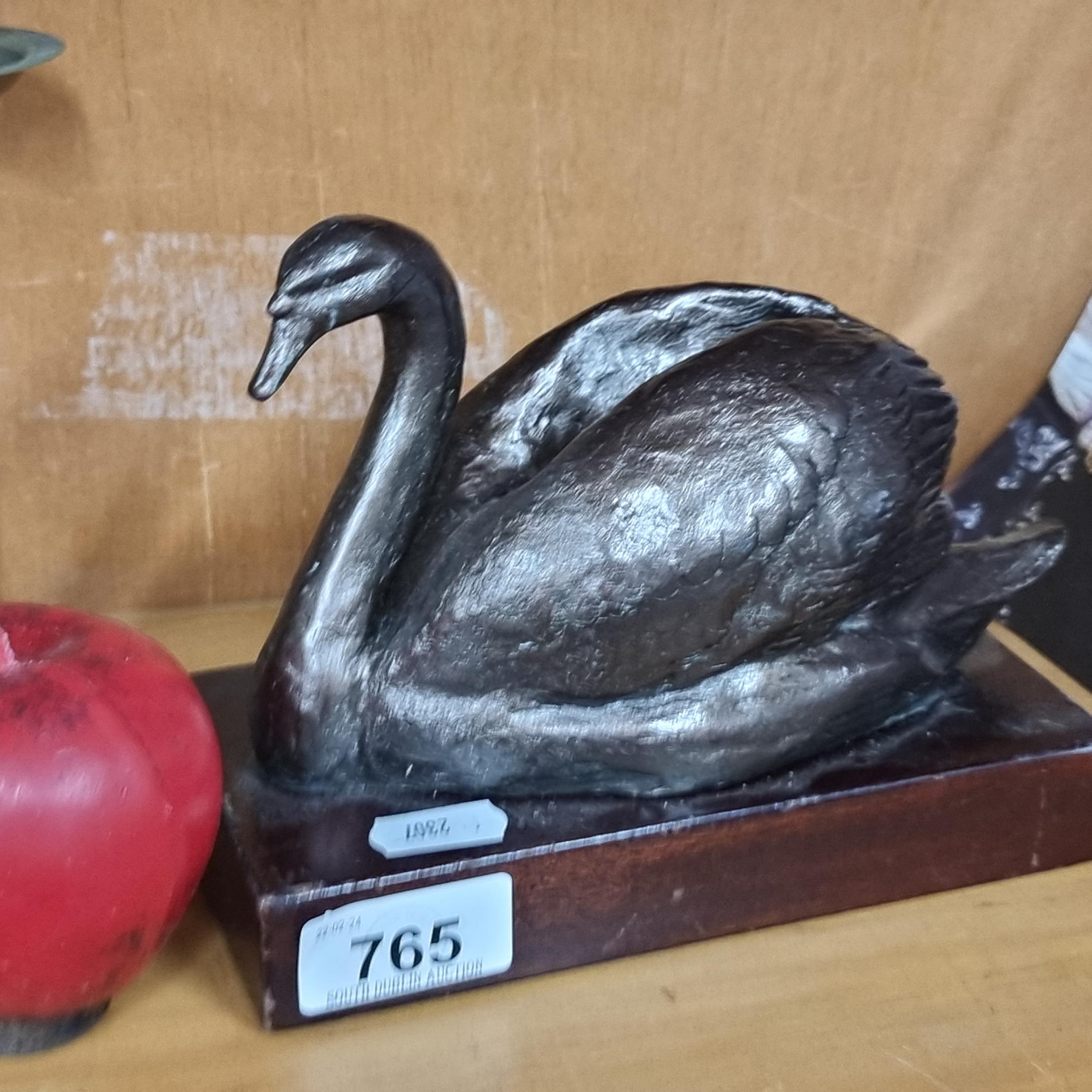 Peter Hicks | Elegant sculpture of a swan | MutualArt