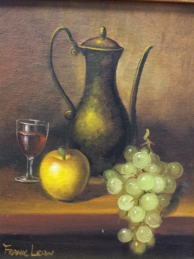 Frank Lean | still life with wine glass | MutualArt