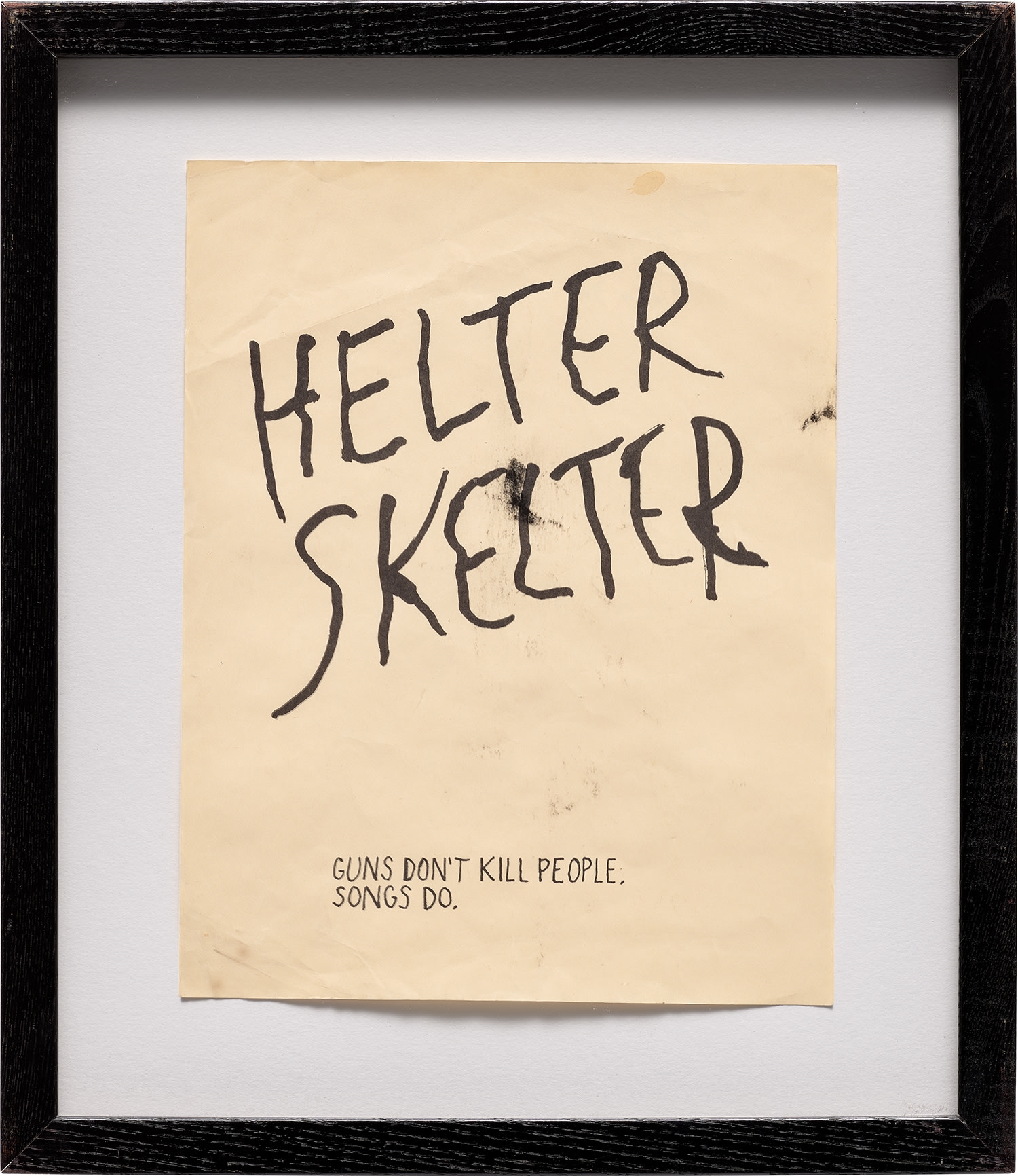 Raymond Pettibon | No Title (Helter Skelter guns (1990) | MutualArt