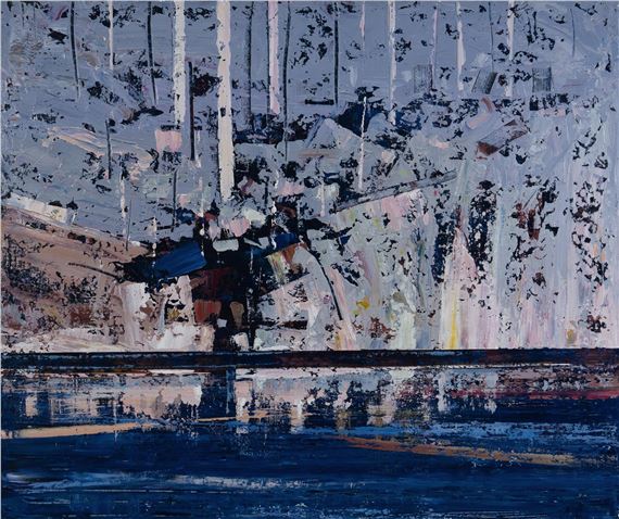 Paul Battams | Rockslide with Saplings | MutualArt
