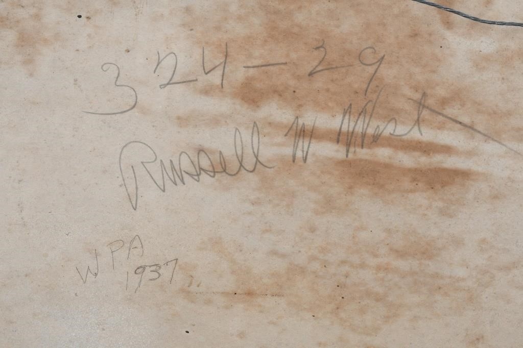Russell W. West | RUSSELL WEST EXHIBITED WPA PAINTING 1937 (1937 ...