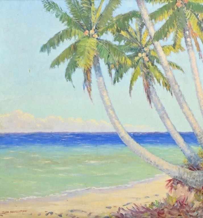 Clara Fairfield Perry | CLARA FAIRFIELD PERRY FLORIDA BEACH PAINTING ...