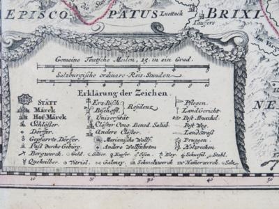 Johann Baptist Homann | Landkarte von Salzburg mit Portrait des ...