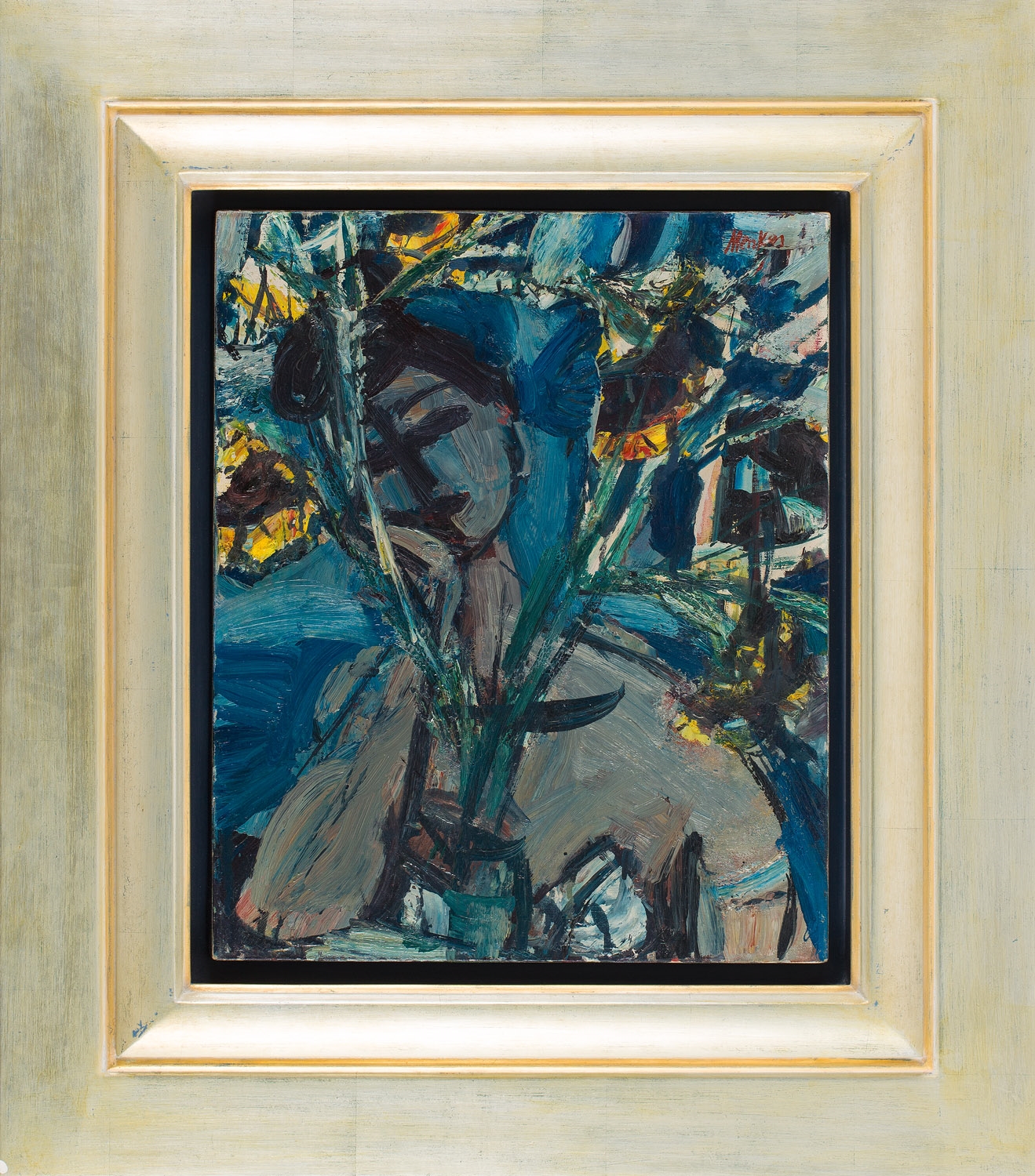 Sigmund Joseph Menkes | Portrait of a woman in blue | MutualArt