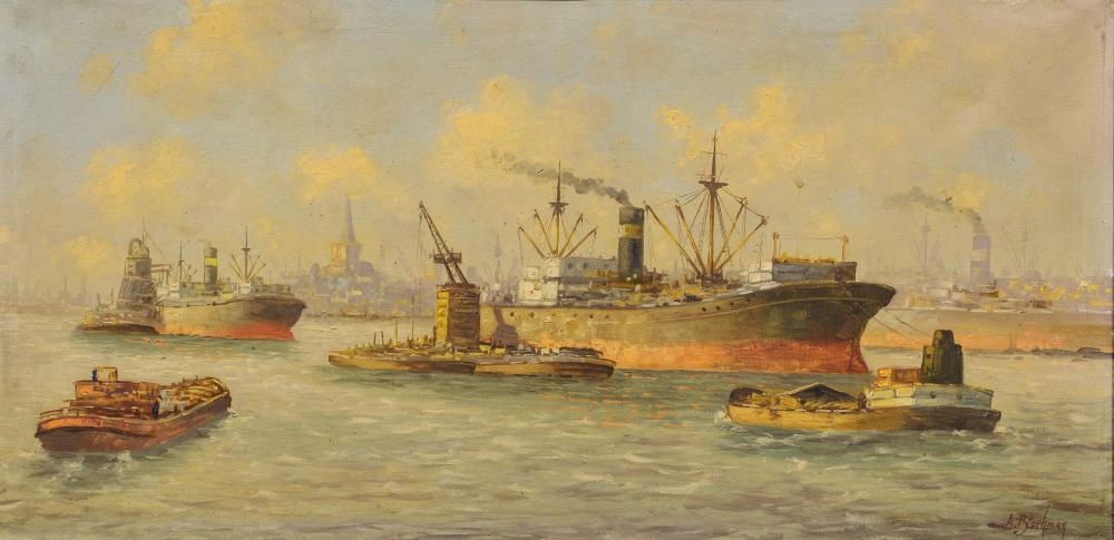 A. Broekman | Harbour Scene | MutualArt