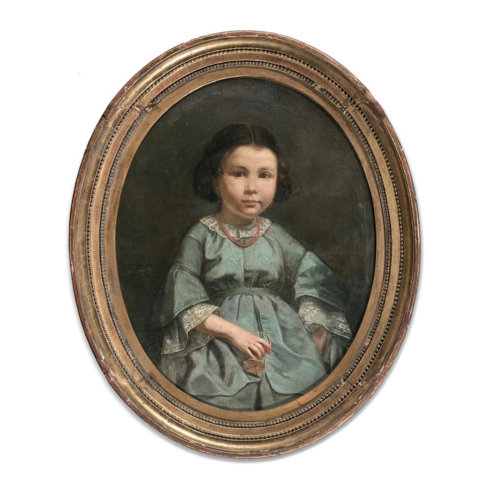 Léon Bonnat | PORTRAIT DE JEUNE FILLE À LA ROBE BLEUE (19th Century ...