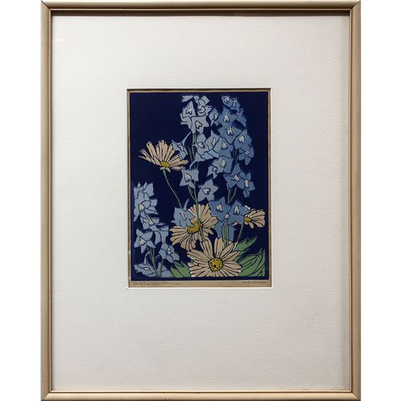 Mary Wrinch | DELPHINIUM & DAISIES | MutualArt