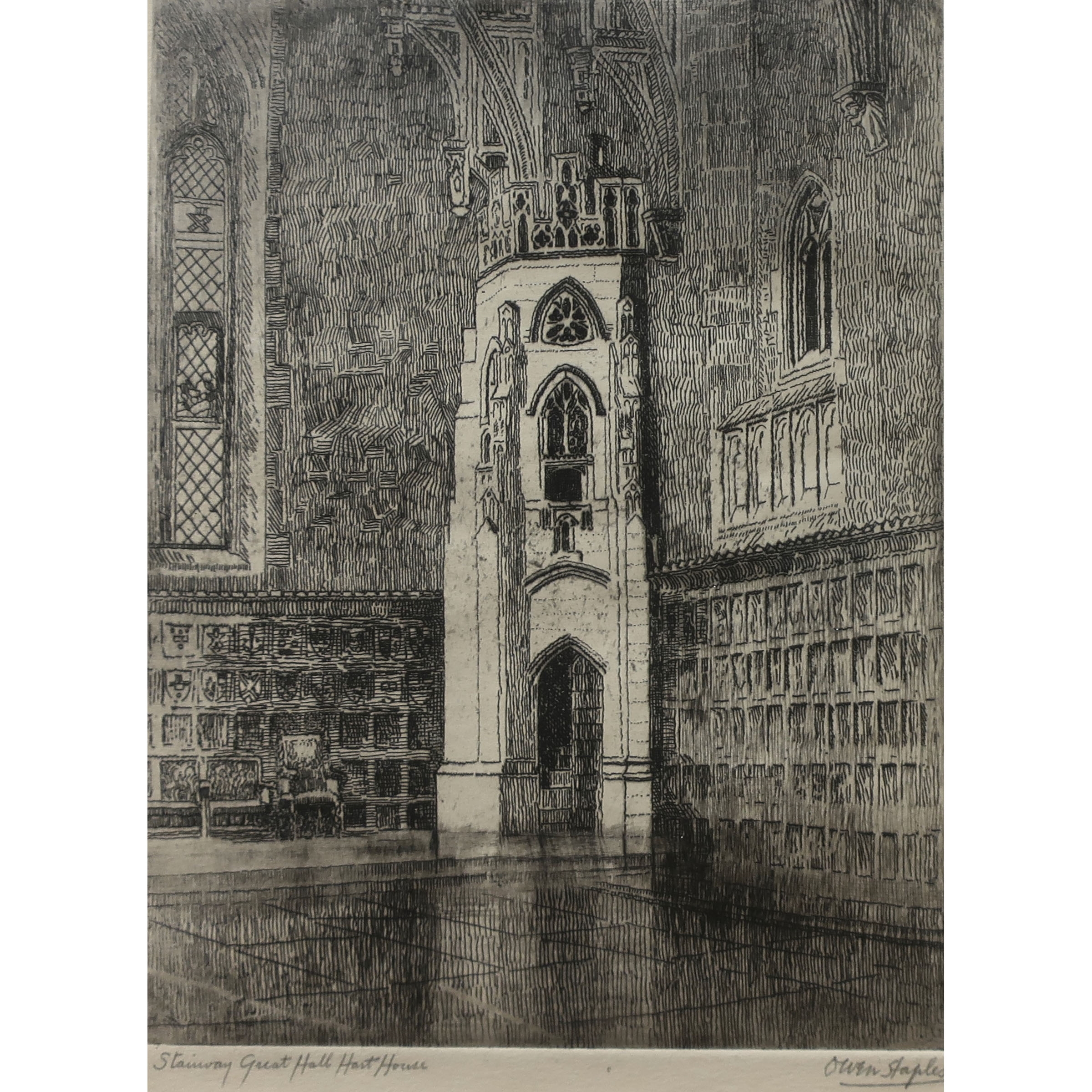 Owen Poe Staples | STAIRWAY GREAT HALL HART HOUSE | MutualArt
