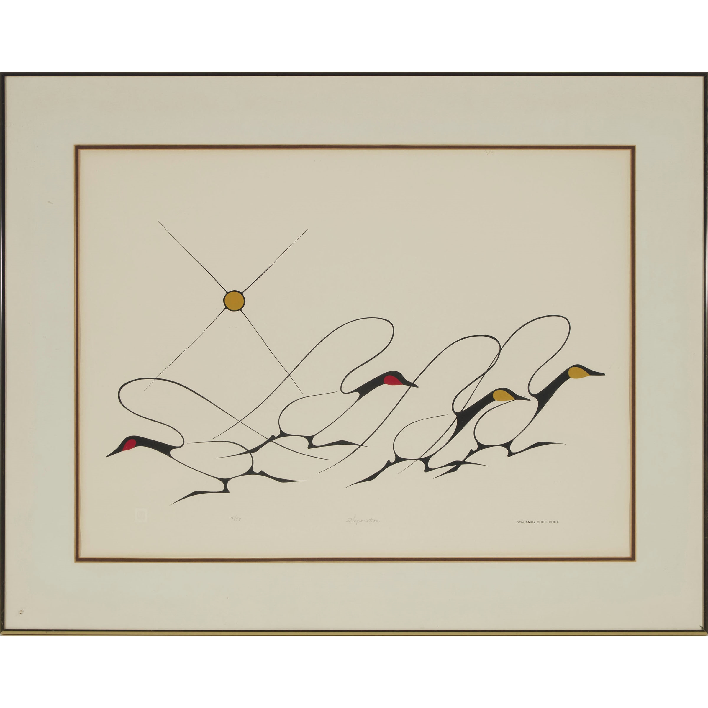 Benjamin Chee Chee | Two Geese Standing (1976) | MutualArt