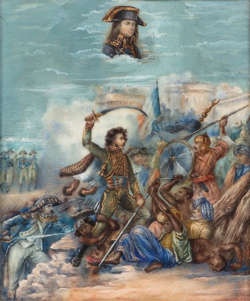 French School, 19th Century | Joachim Murat at the battle of Aboukir ...