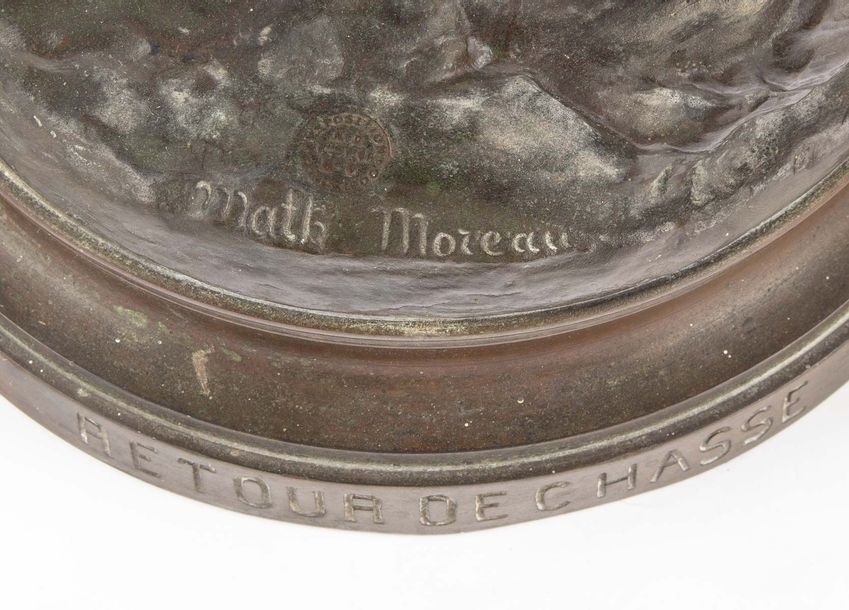 Mathurin Moreau | Returning from a hunt Bronze with dark brown patina ...