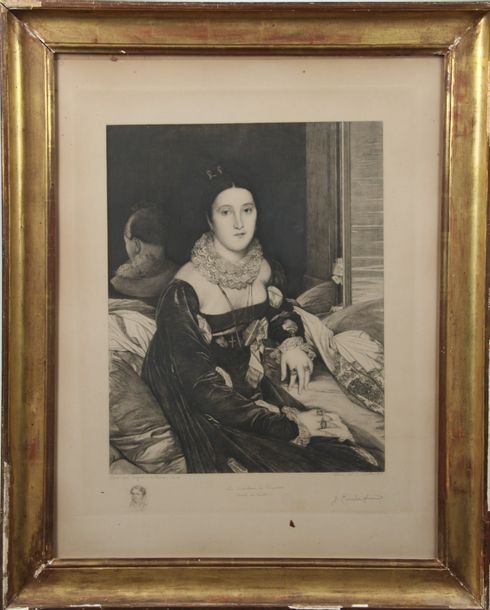 Jean-Auguste-Dominique Ingres | The Viscountess of Senonnes. . Engraved ...