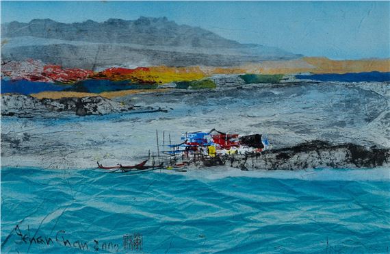 Jehan Chan | Coastal Village (2000) | MutualArt