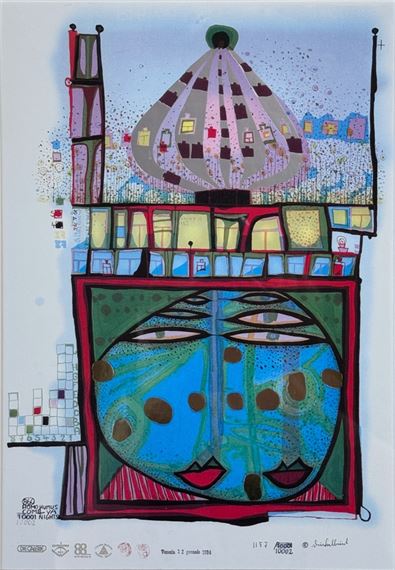 Friedensreich Hundertwasser | 10002 Nights Homo Humus Come Va | MutualArt