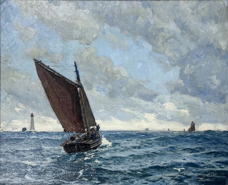 Claus Bergen | Segelboot vor der englischen Küste (1914) | MutualArt