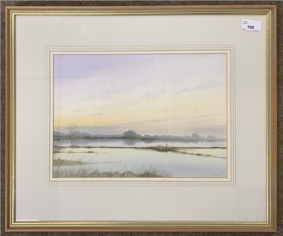 Peter Hayman | Swans over the Ouse | MutualArt