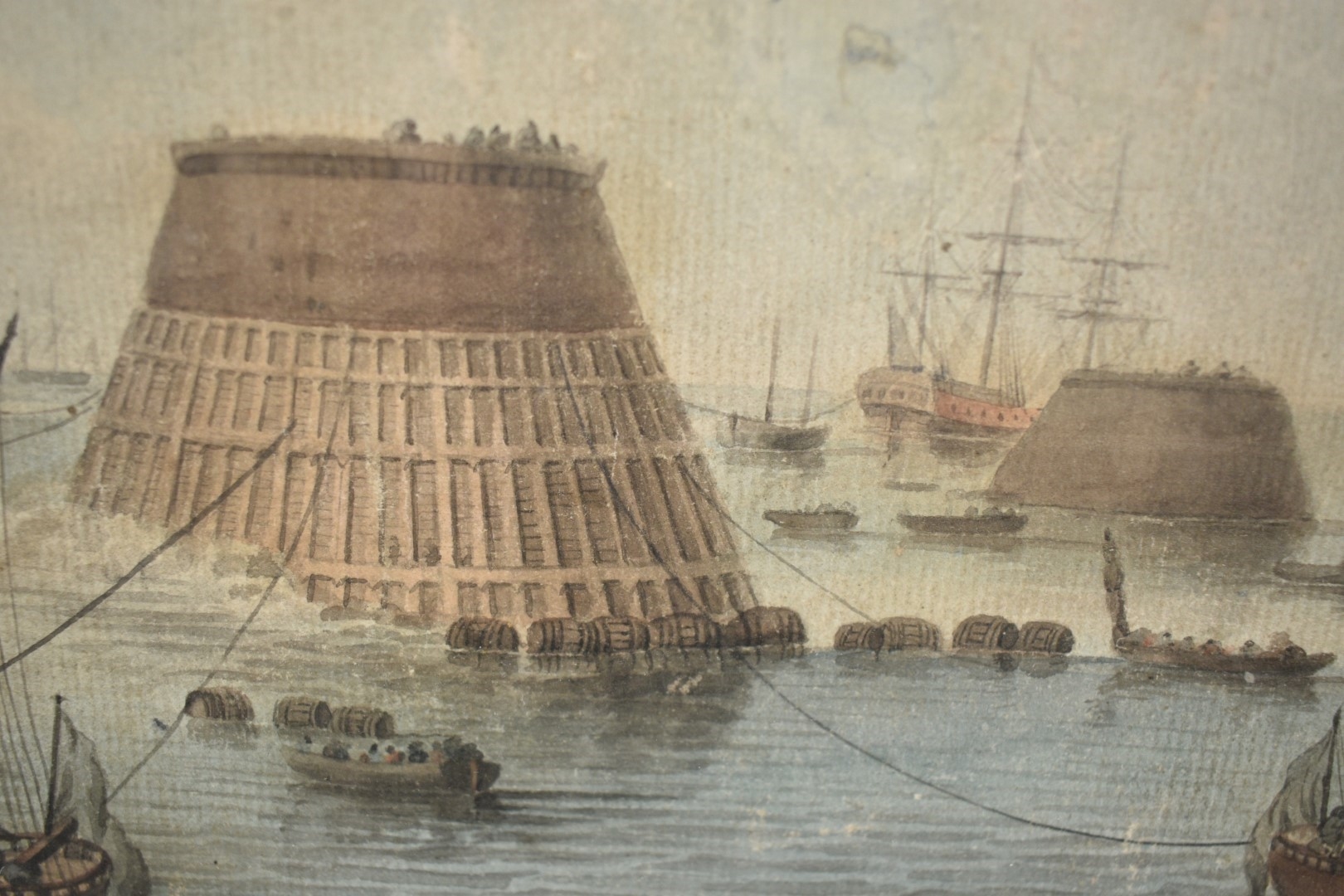 Robert Cleveley | Sinking of a Cone Constructed in the year 1785 in the ...