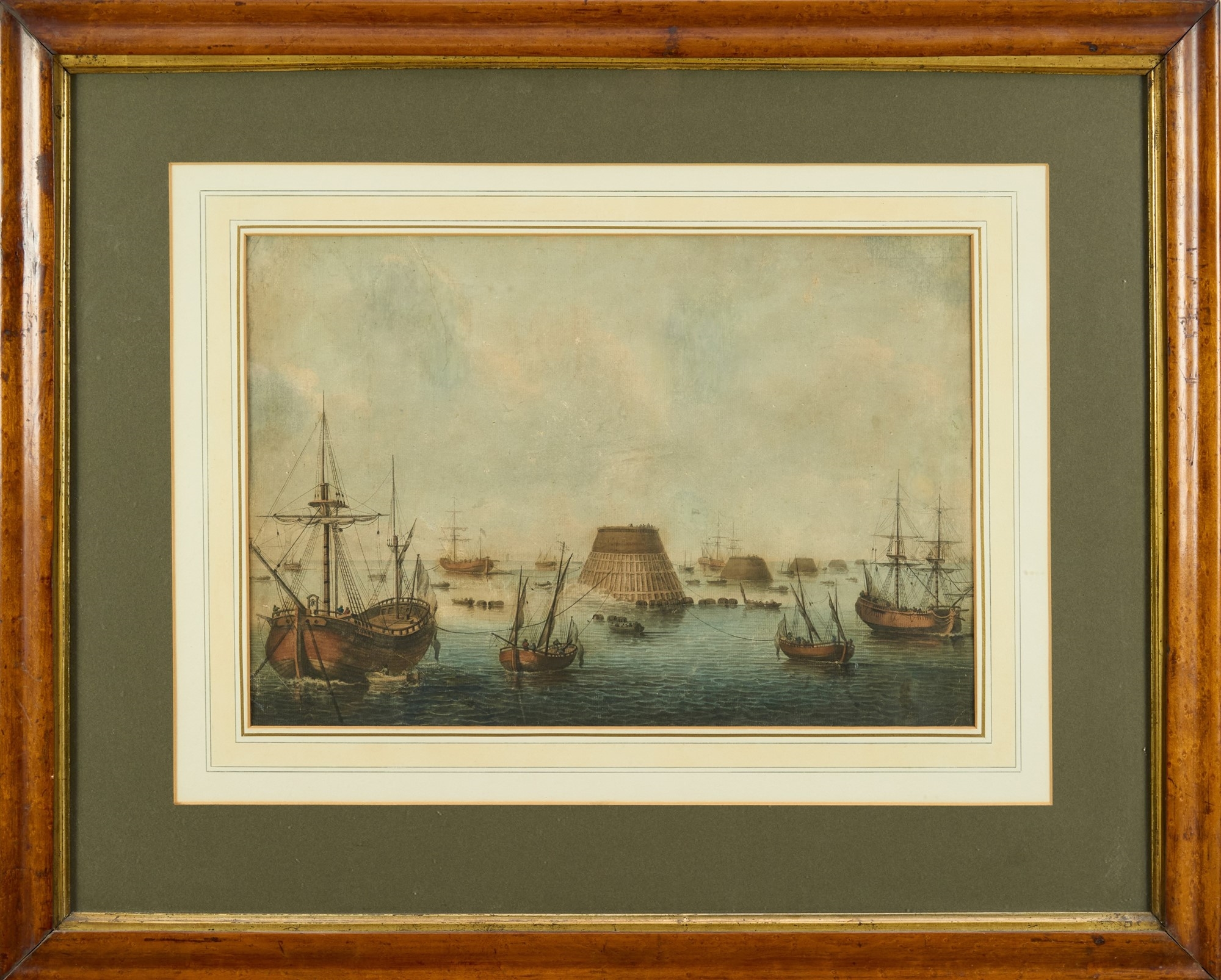Robert Cleveley | Sinking of a Cone Constructed in the year 1785 in the ...