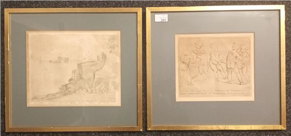 Arthur Pond | ''View of Rome after Claude Lorrain'' and ''Putti after ...