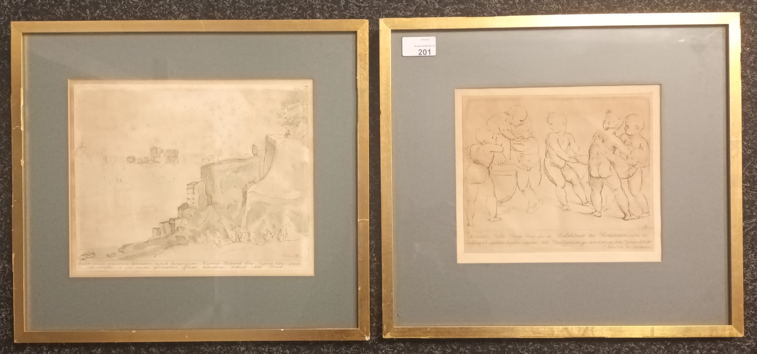 Arthur Pond | ''View of Rome after Claude Lorrain'' and ''Putti after ...