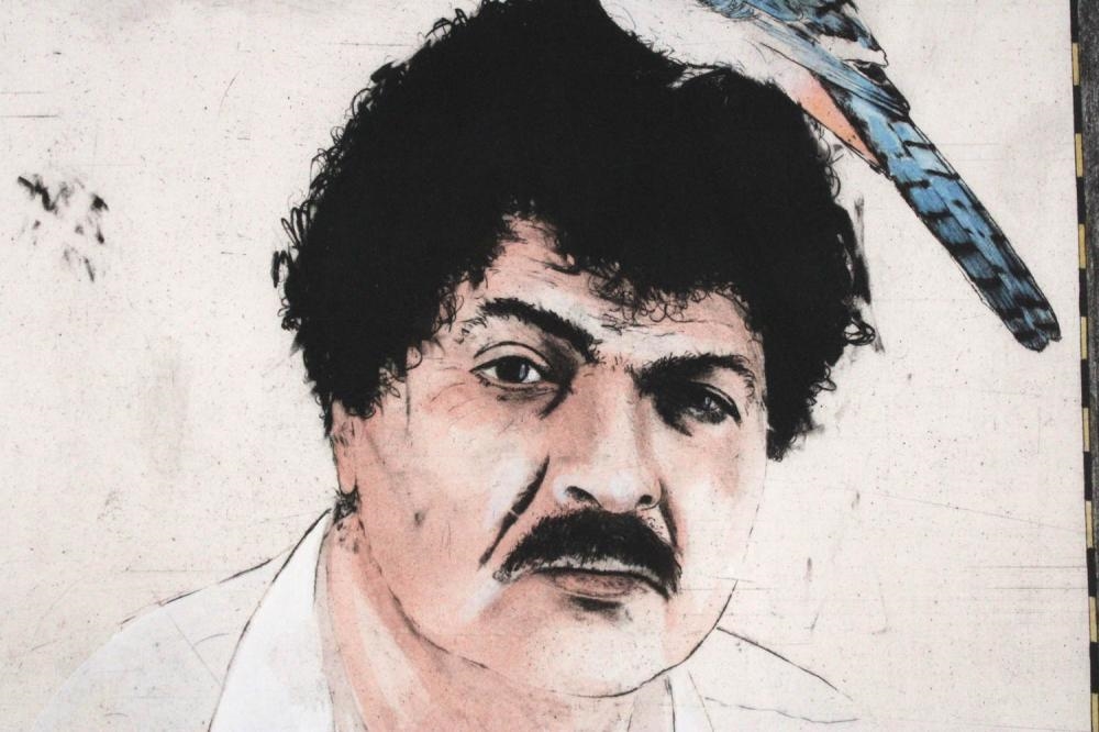 Donald Jay Saff | Self Portrait with Bird (1937) | MutualArt