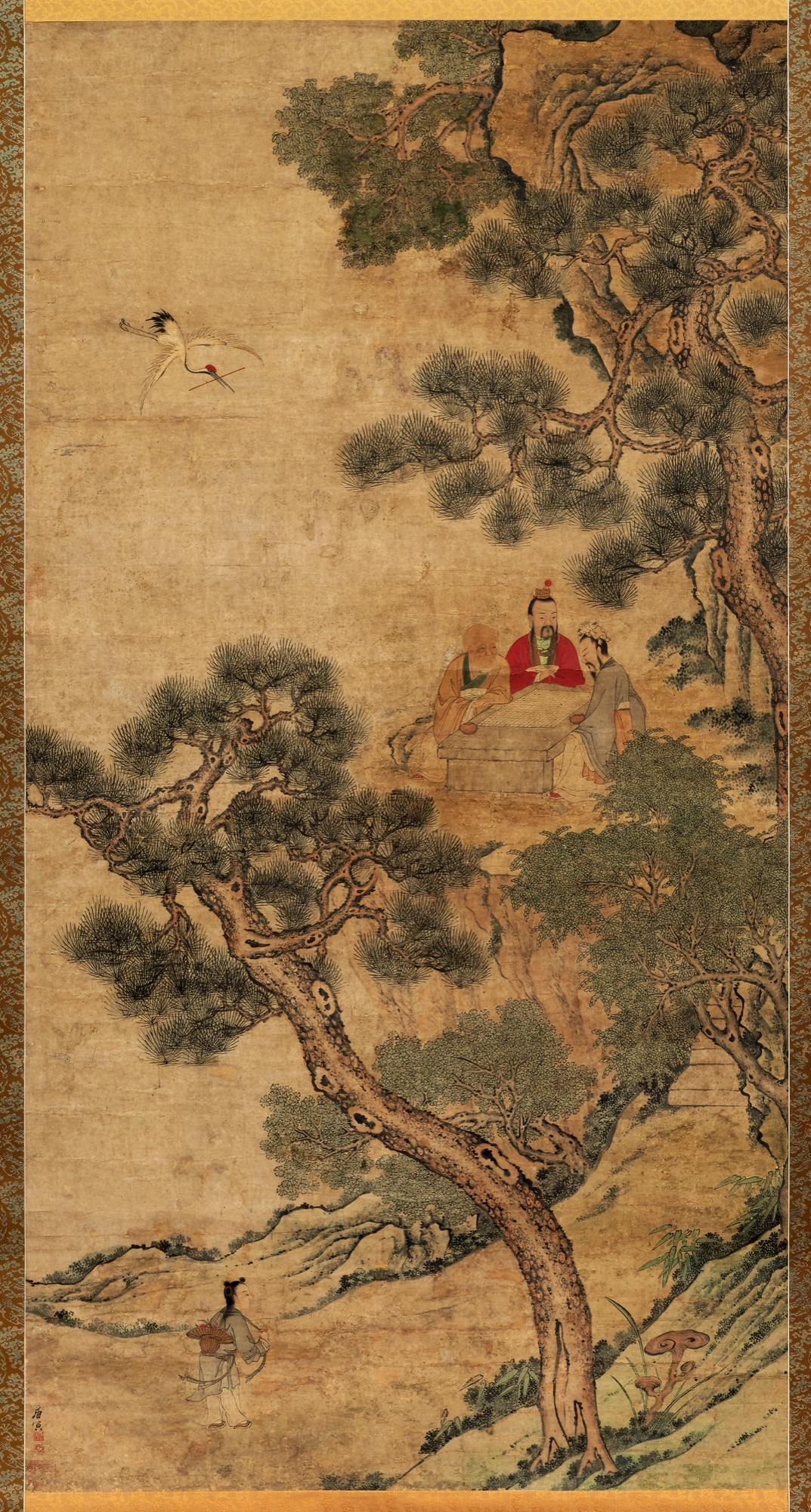 Tang Yin | Collecting Zhizhi and Encountering Immortals | MutualArt