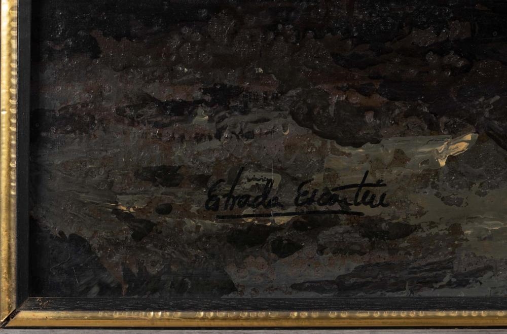 Angel Estrada | Paisagem com castelo e barcos | MutualArt