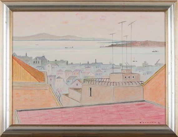 Carlos Botelho | Vista de Lisboa com o rio Tejo e a Arrábida no ...